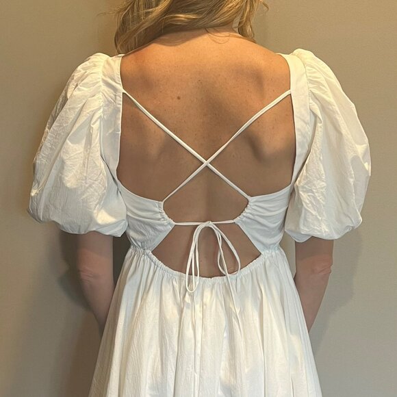 Dresses | White Puff Sleeve Dress | Poshmark